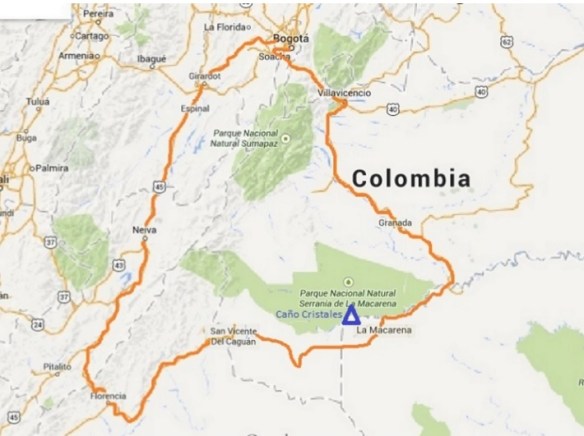 Cano Cristales Map